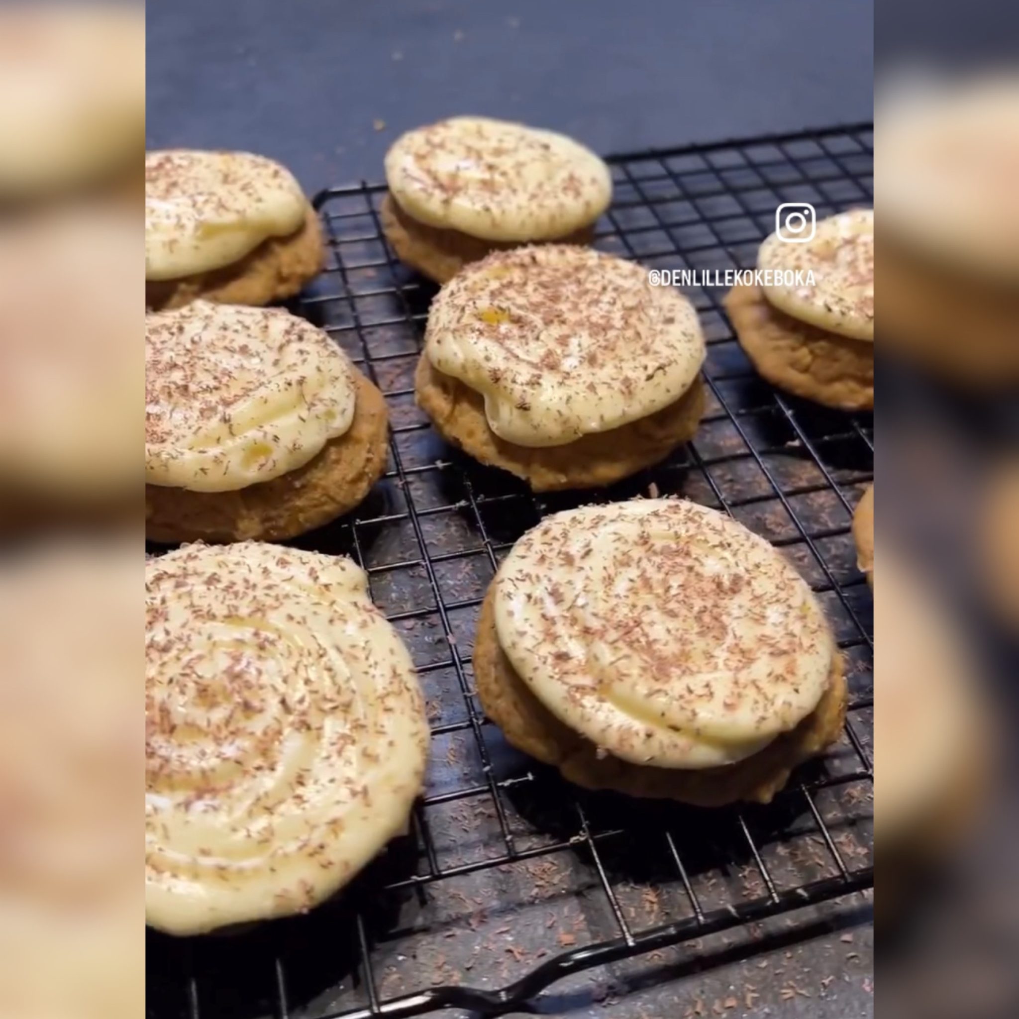 Gulrotcookies med ostekrem | Den Lille Kokeboka